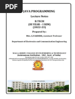 Java Notes | PDF | Object Oriented Programming | Programming