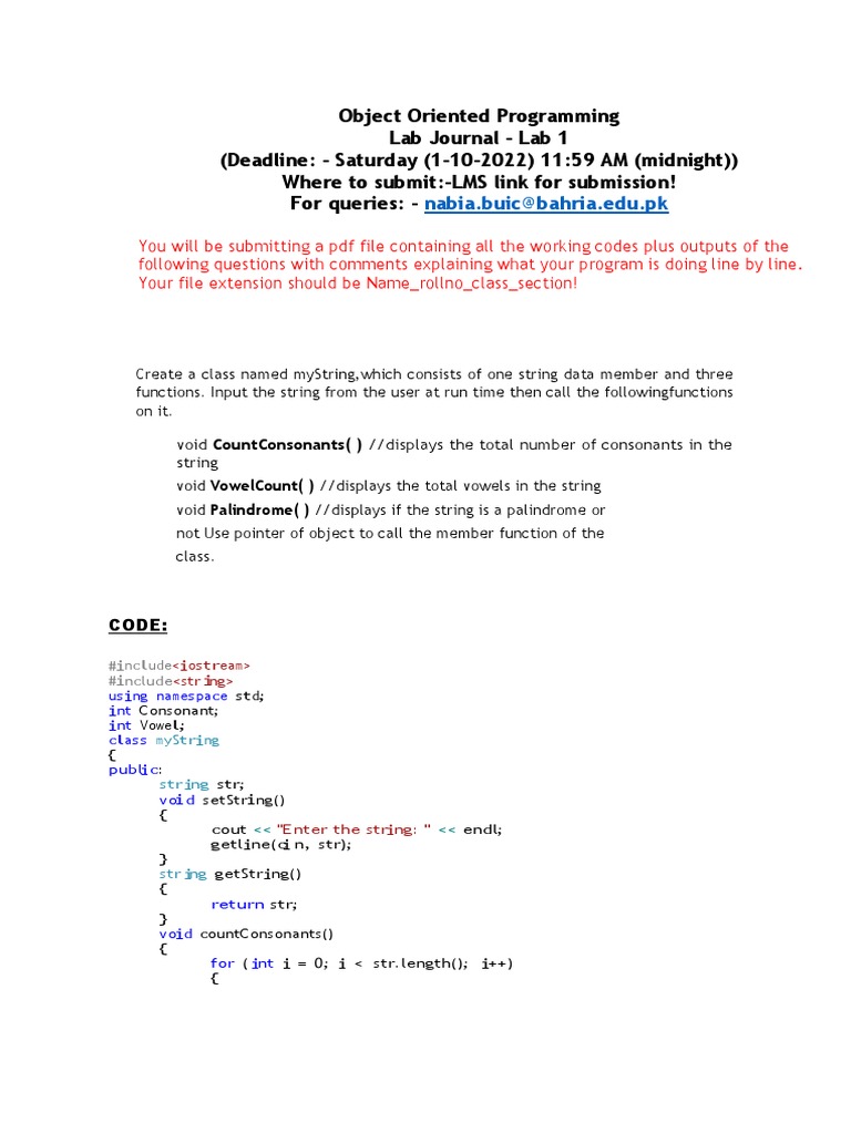 Lab Journal 4 OOP | PDF