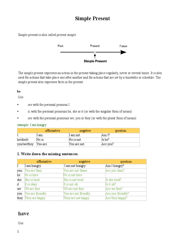 Exercises - Simple - Present Resolved | PDF | Grammatical Number | Verb