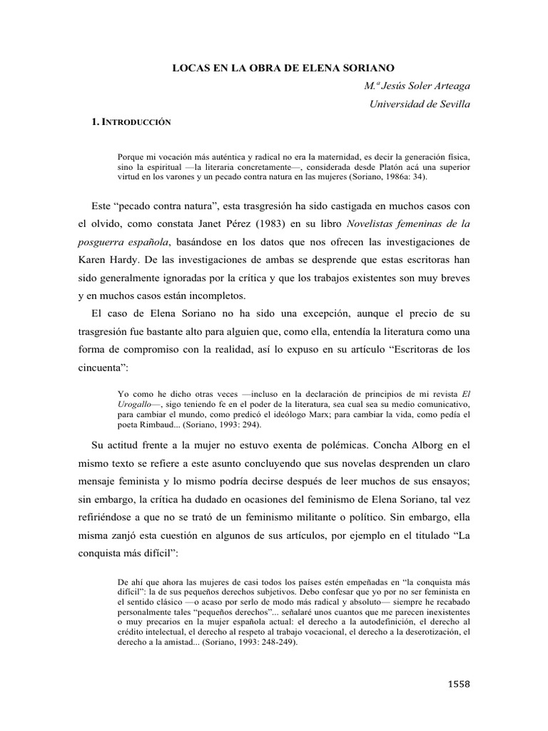 Libro Locas Elena Soriano | PDF