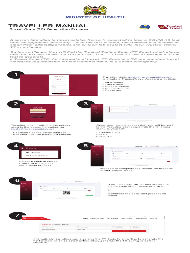TC Generation for Trusted Travel | PDF | Password | Login