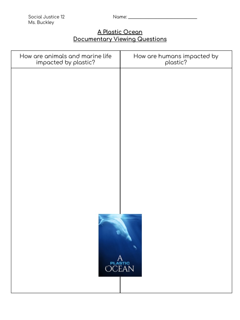 A Plastic Ocean: Viewing Questions | PDF