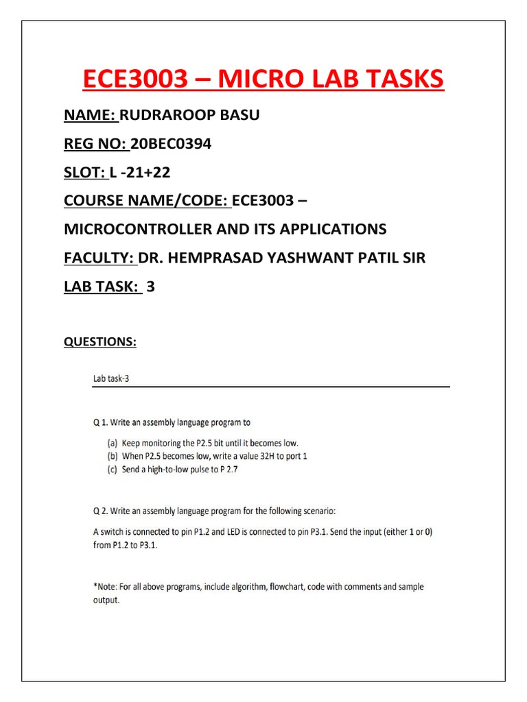 Ece3003 Lab Task 3 | PDF