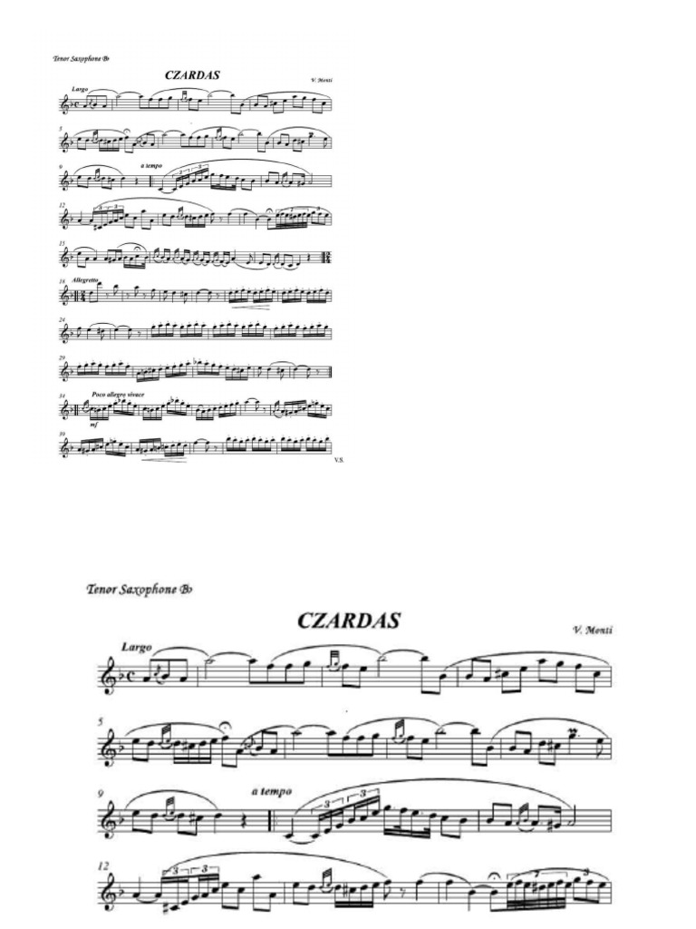 Czardas Sax Tenor | PDF