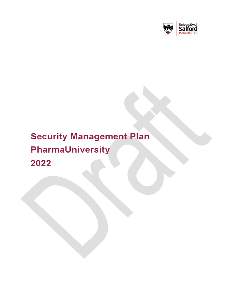 Security Management Plan - Template v1.0 | PDF | Information Security ...