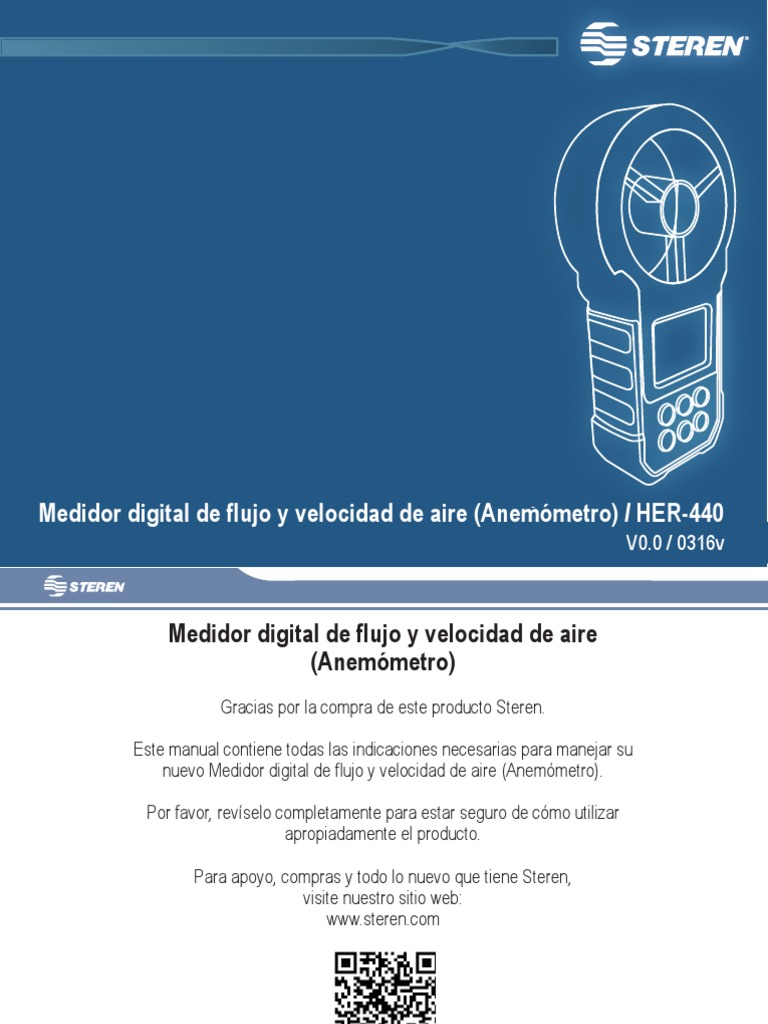 Manual de Instrucciones de Anemometro Her-440 | PDF