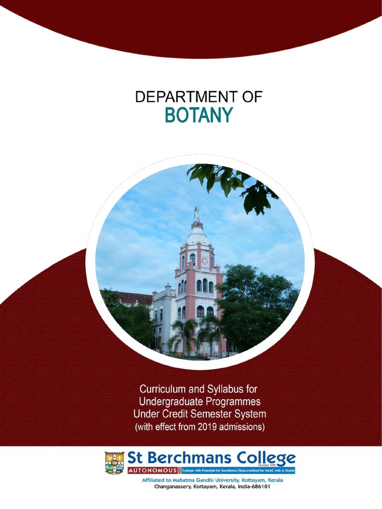 Undergraduate Botany Programme Regulations and Curriculum for St ...