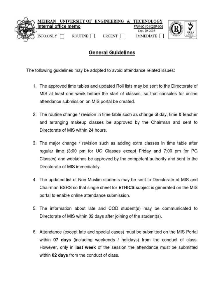 MIS General Guidelines | PDF