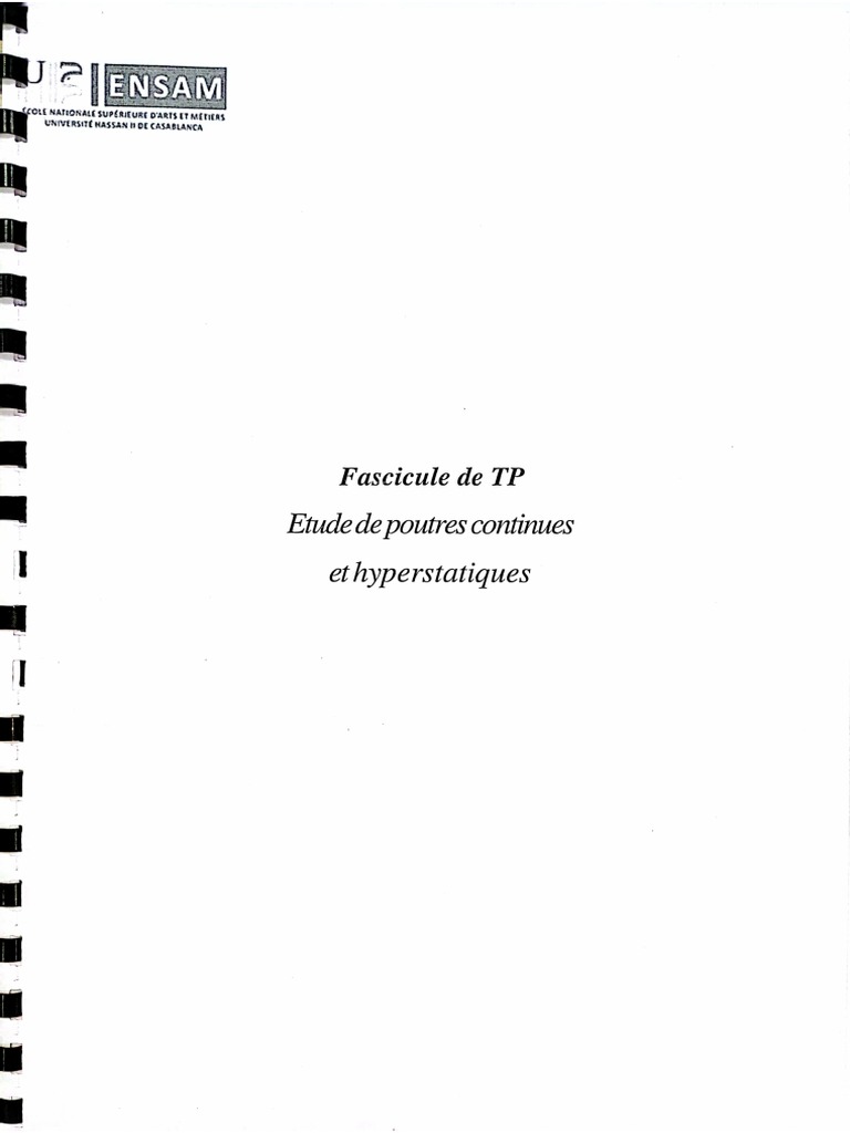 TP MDS Étude des poutre hyperstatique | PDF