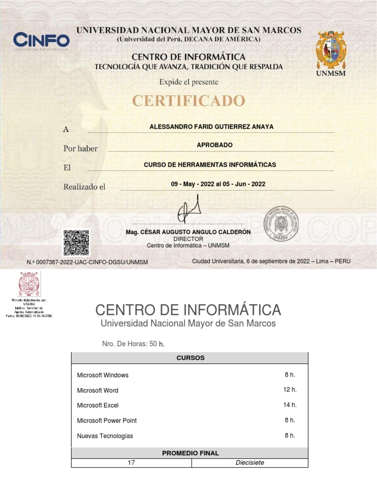 2022 Uac Cinfo Dgsu - Unmsm | PDF | Software | Suites de oficina