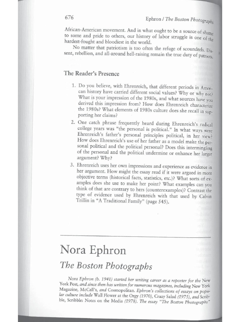 Boston Photos Nora Ephron | PDF