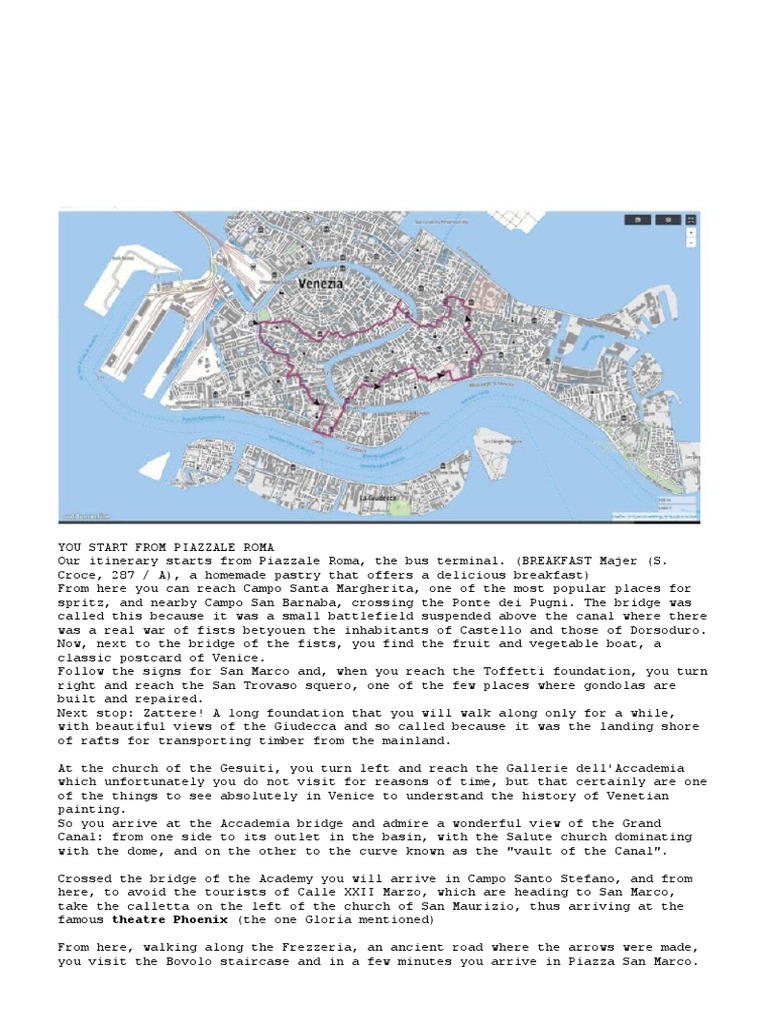 Tour - One Day in Venice | PDF | Venice