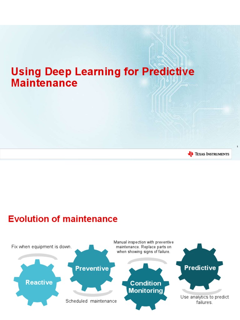 Using Deep Learning For Predictive Maintenance Slides Pdf Deep