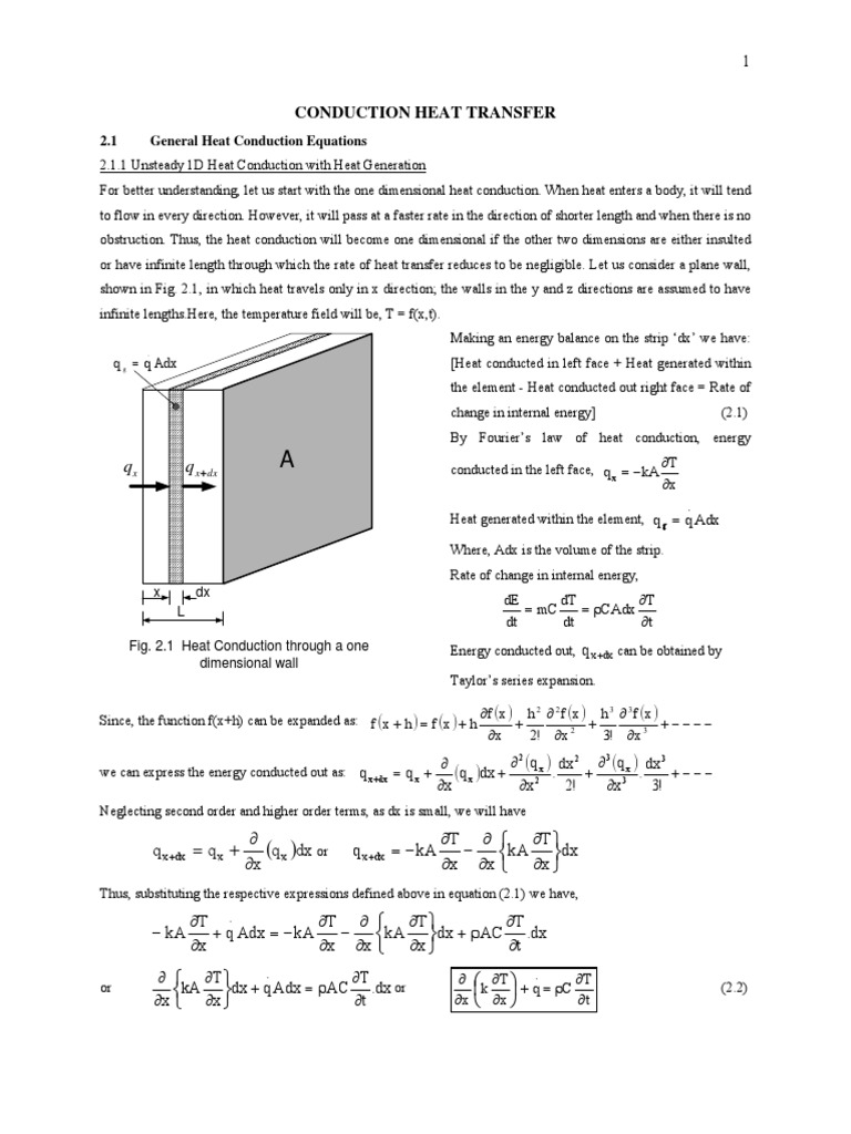 Unit 1 Conduction Heat Transfer | PDF | Thermal Conduction | Coordinate ...
