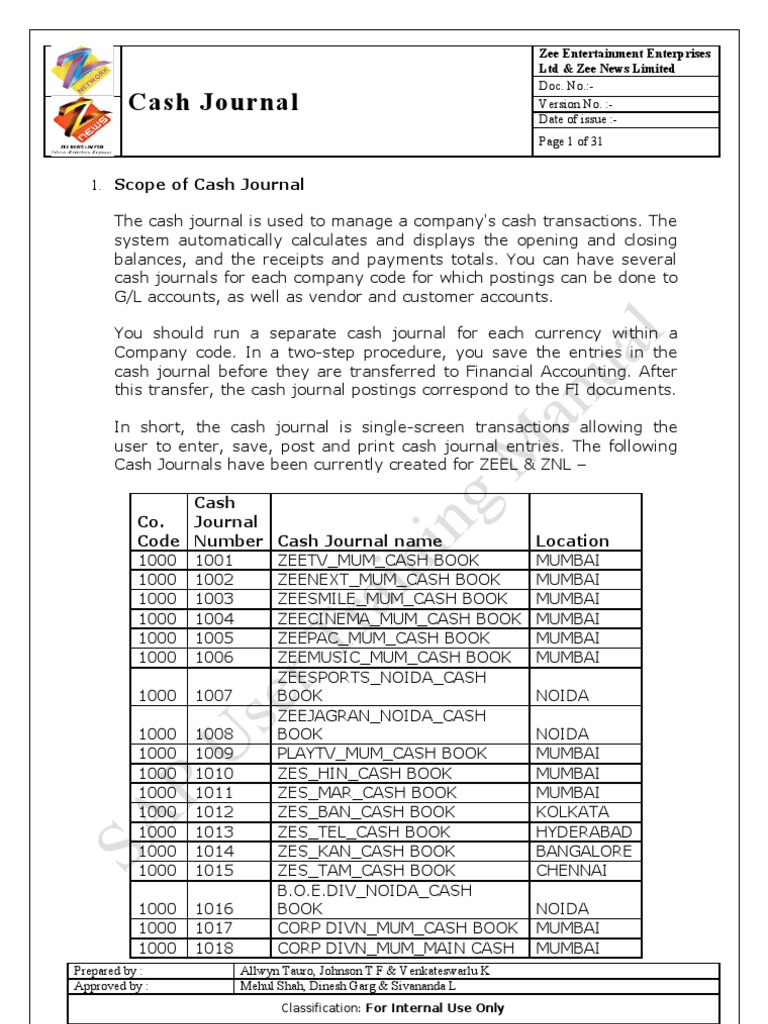 FICO Cash Journal 3 | PDF | Voucher | Receipt