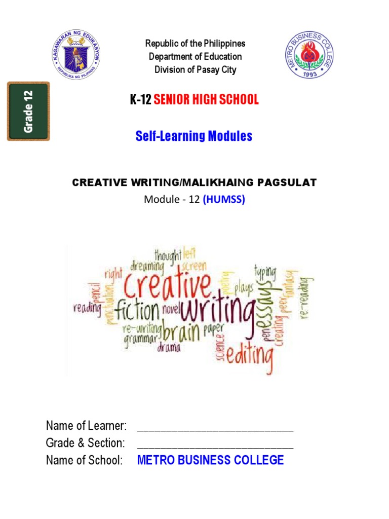 Module 12 Creative Writing | PDF