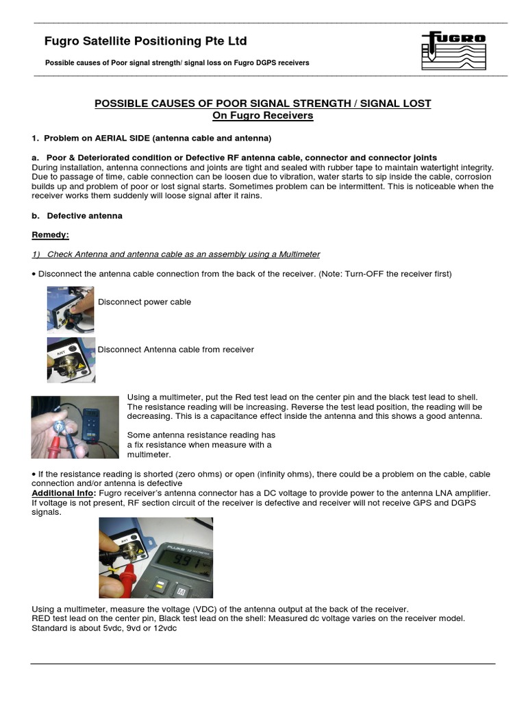 Causes of Signal Loss in Fugro DGPS | PDF | Global Positioning System ...