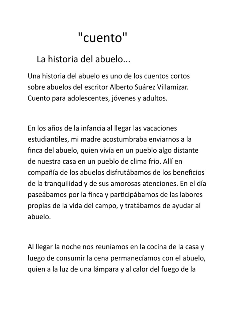 Cuento Espanol Pdf