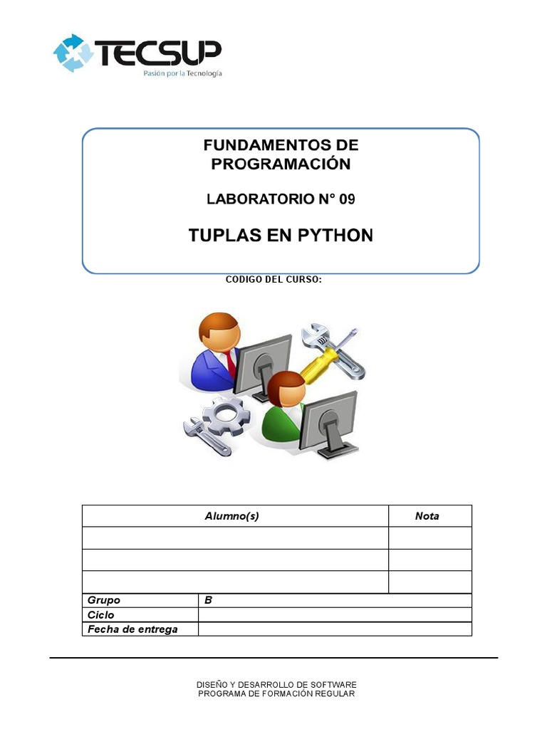 Lab 09 - Tuplas | PDF | Python (lenguaje de programación) | Informática