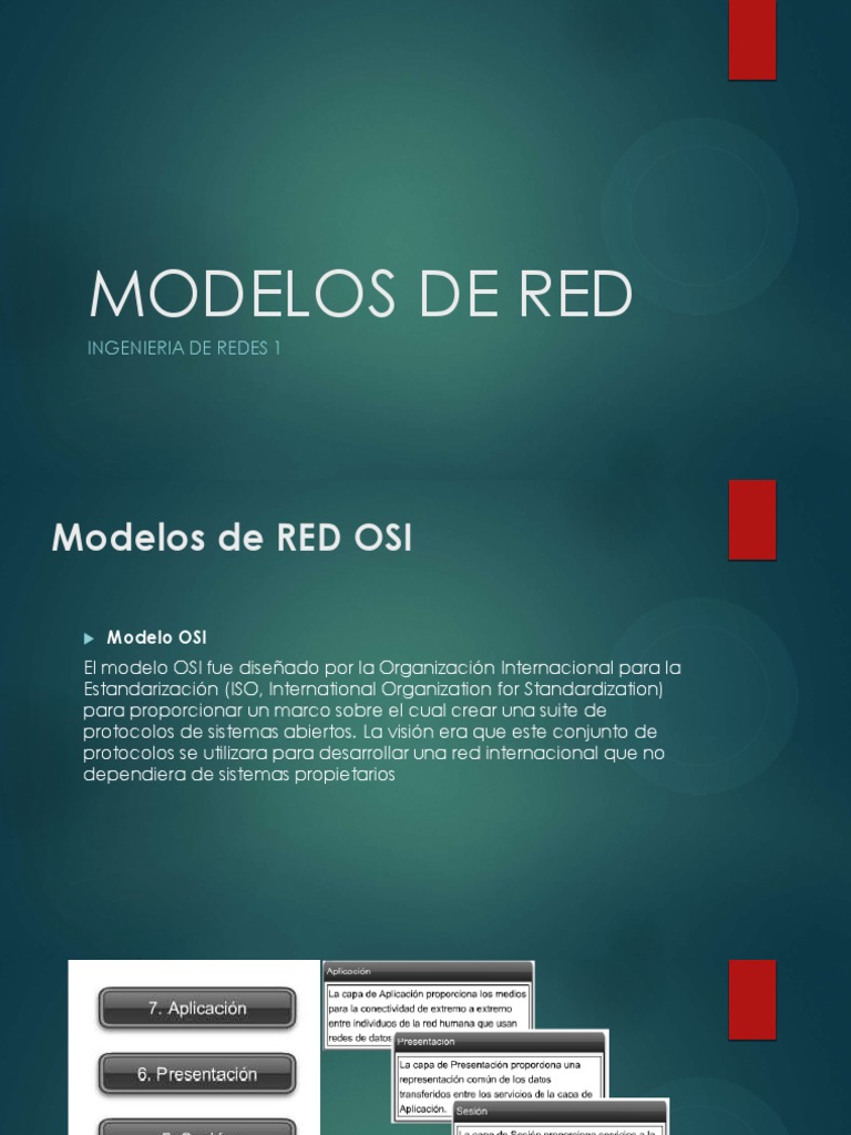 Modelos de Red | PDF | Red de computadoras | Modelo osi