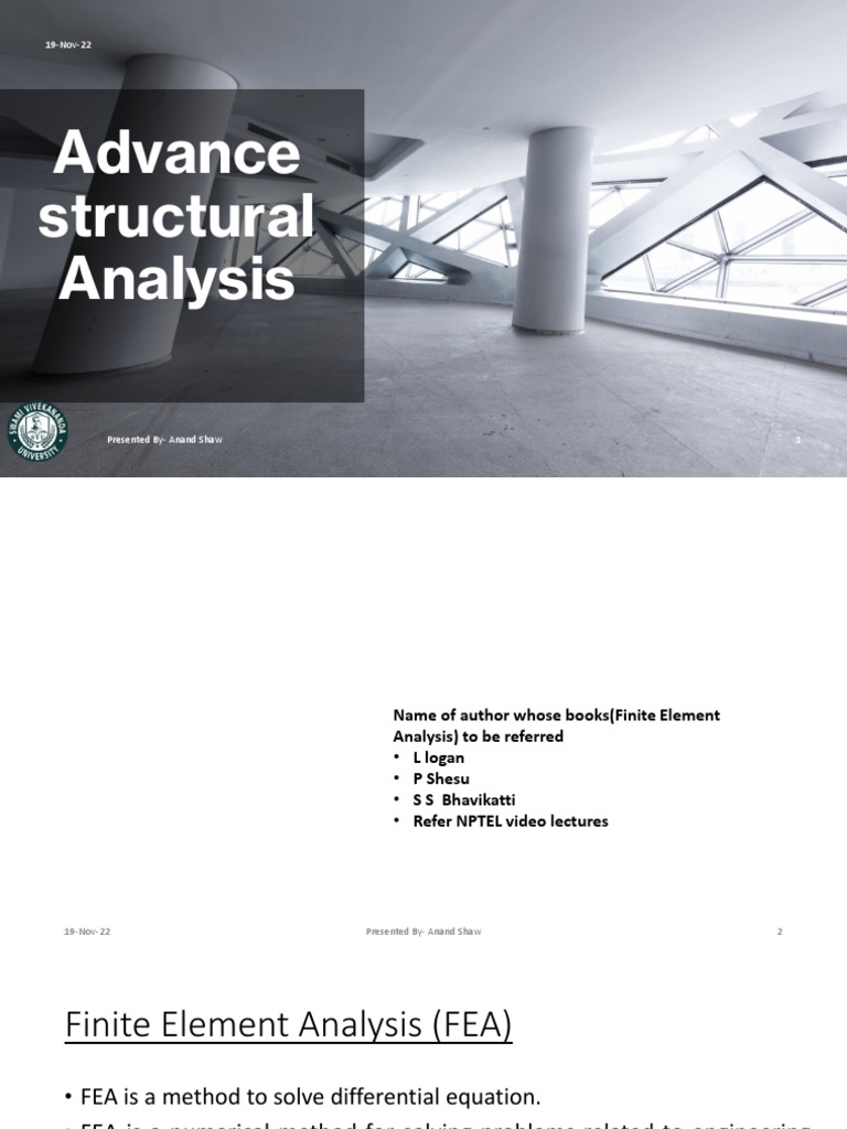 Adv Struc Lec 07 | PDF | Finite Element Method | Stress–Strain Analysis Adv Struc Lec 07 | PDF | Finite Element Method | Stress–Strain Analysis