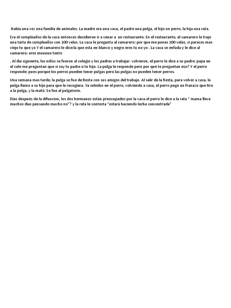 Había Una Vez Una Familia de Animales | PDF