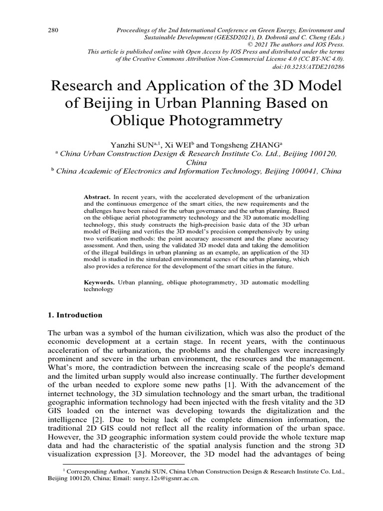 Research and Application of The 3D Model of Beijin | PDF | Geographic ...
