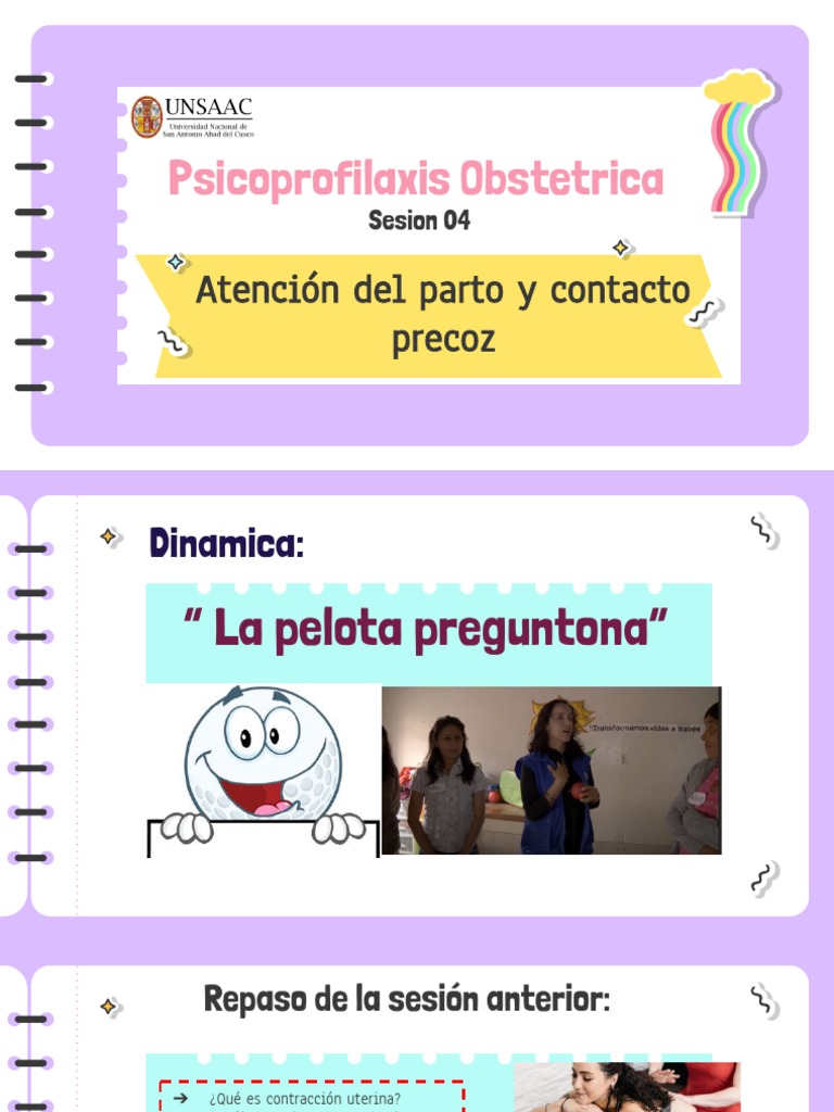 Sesion 4 - Psicoprofilaxis | PDF | Parto | Especialidades Medicas