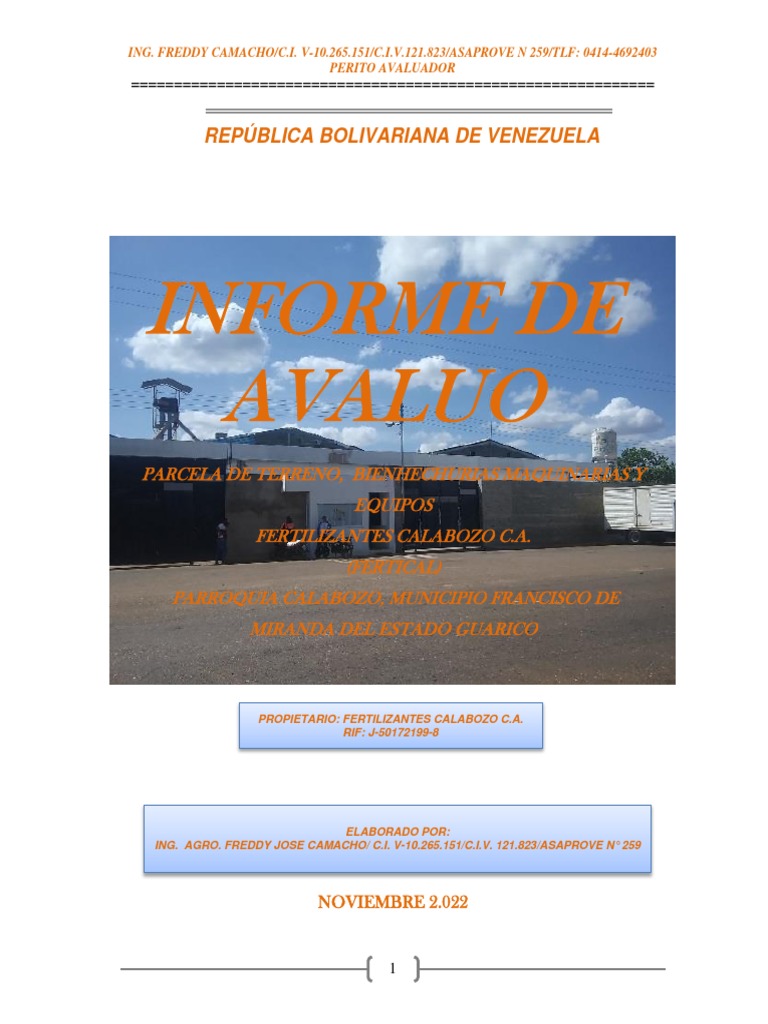 Avaluo FERTICAL NOV-2022 | PDF | Hormigón | Caballo de fuerza