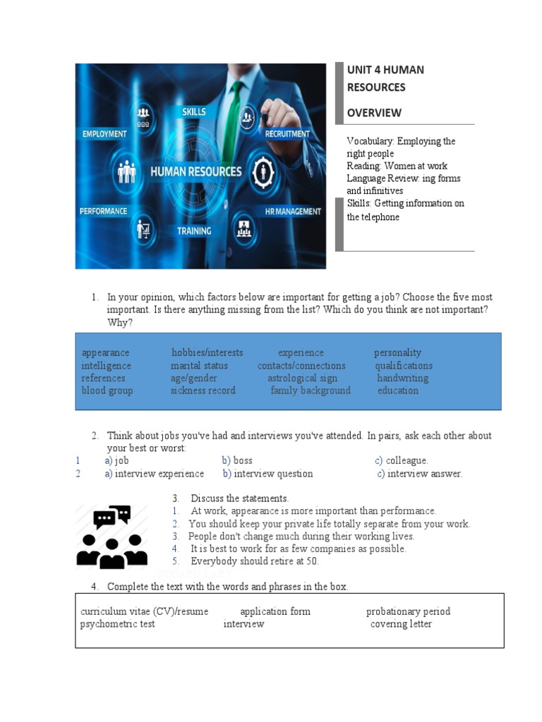 Unit 4 | PDF | Résumé