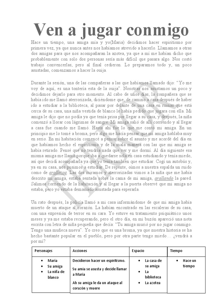 Ven A Jugar Conmigo | PDF