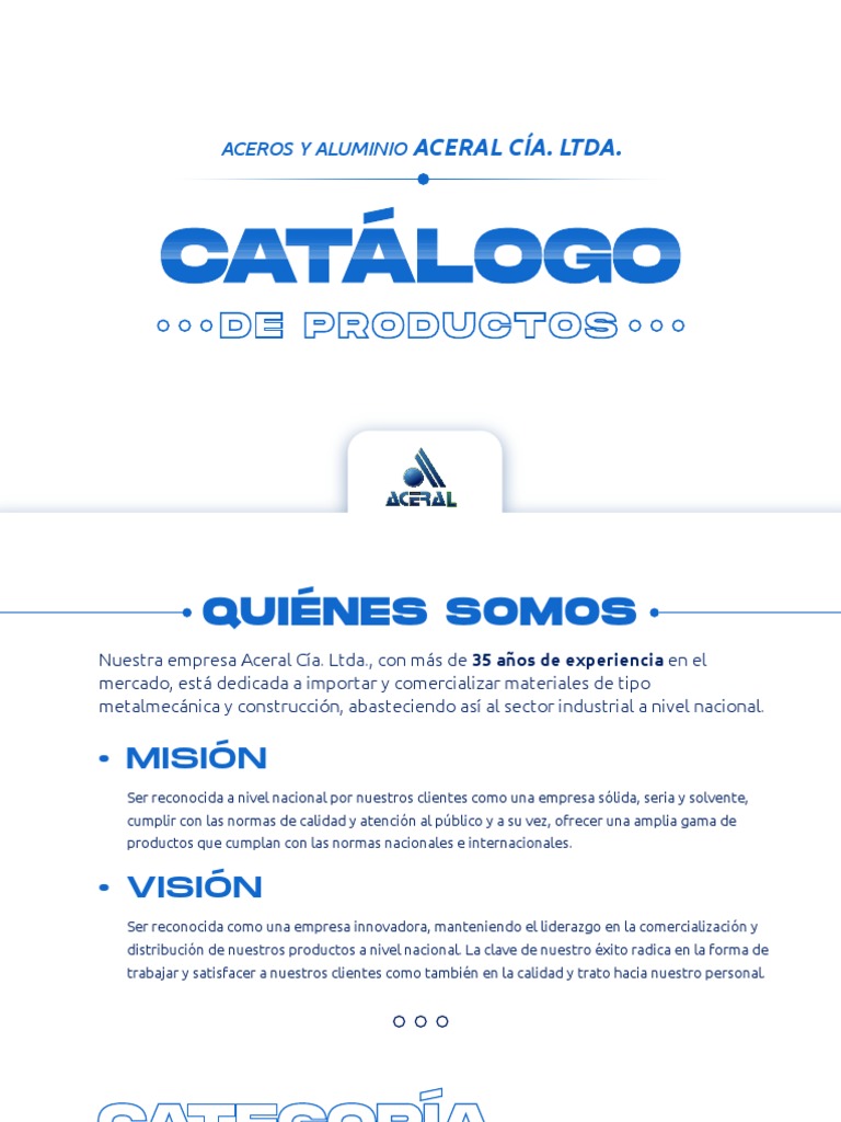 Catalogo Aceral | PDF | Acero | Acero estructural