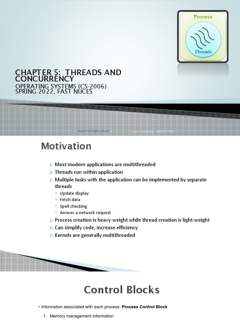 Chapter-5 Threads and Concurrancy | PDF | Thread (Computing) | Process (Computing)
