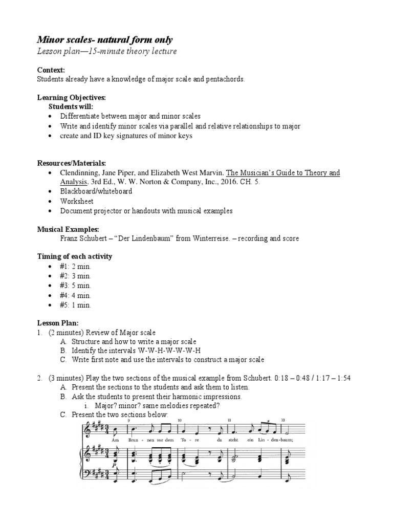 Differentiating Between Major and Minor Scales Through Parallel and ...
