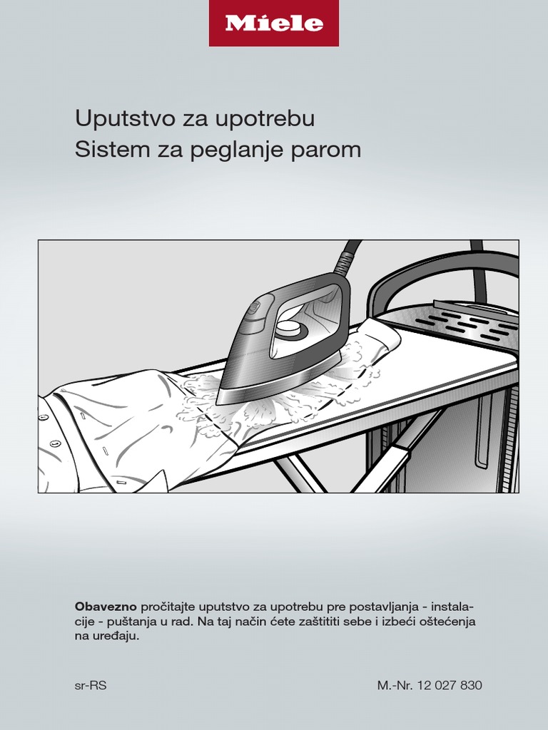 Uputstvo Za Upotrebu Sistem Za Peglanje Parom | PDF