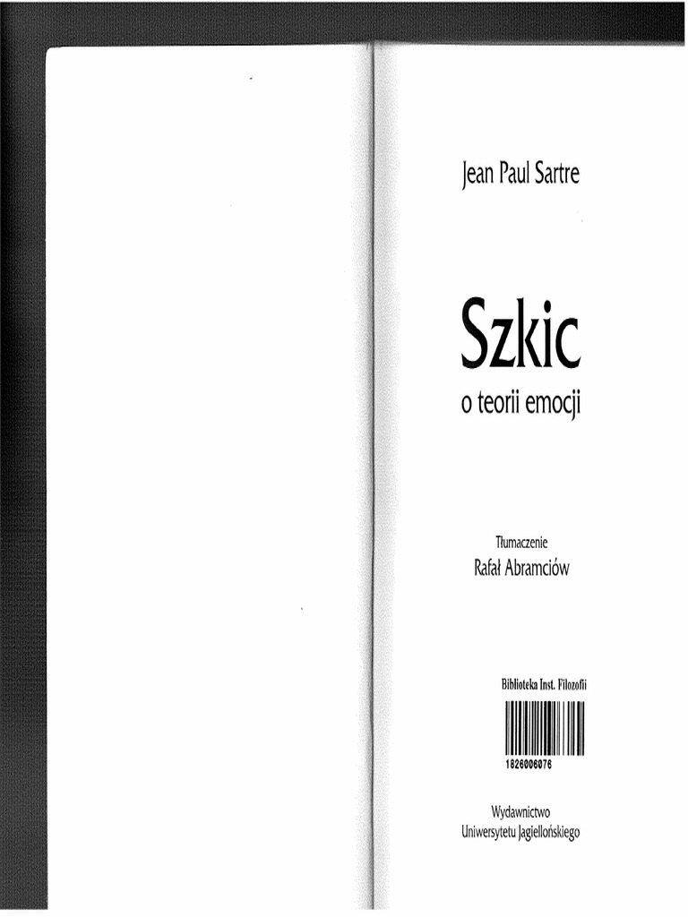 J. P. Sartre, Szkic o Teorii Emocji | PDF