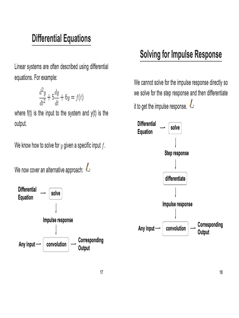 Differential Equations Solving For Impulse Response | PDF | Calculus | Equations