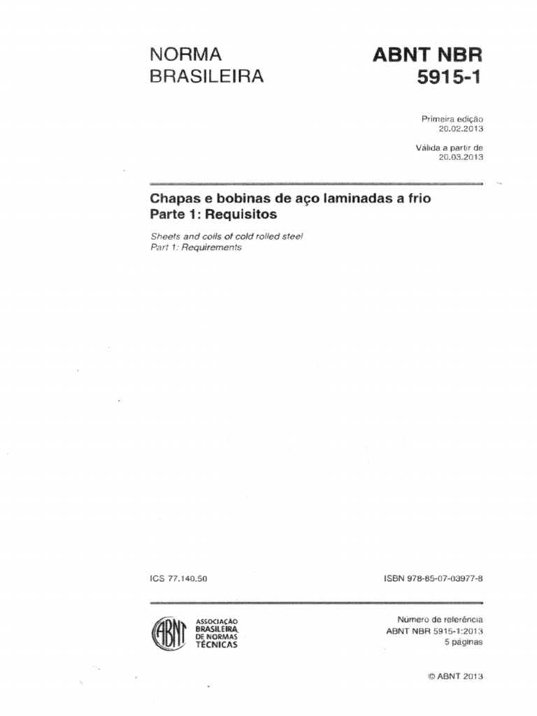NBR 5915-1 | PDF