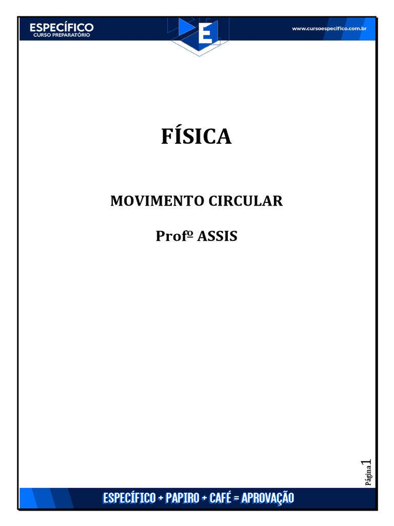 Aula4 Movimento Circular | PDF | Velocidade | Trajetória