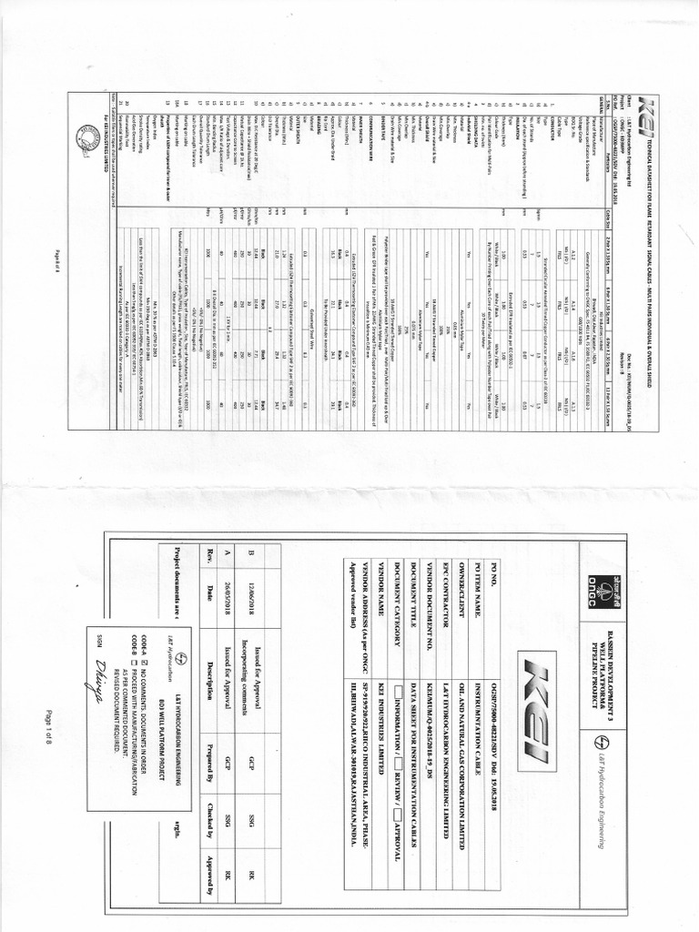 Signal Cables' Specification & Enclosure Standards | PDF