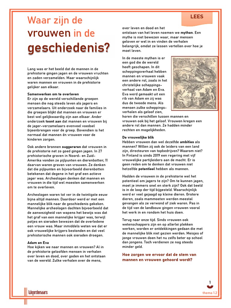 1.2 Vrouwen in de Geschiedenis | PDF