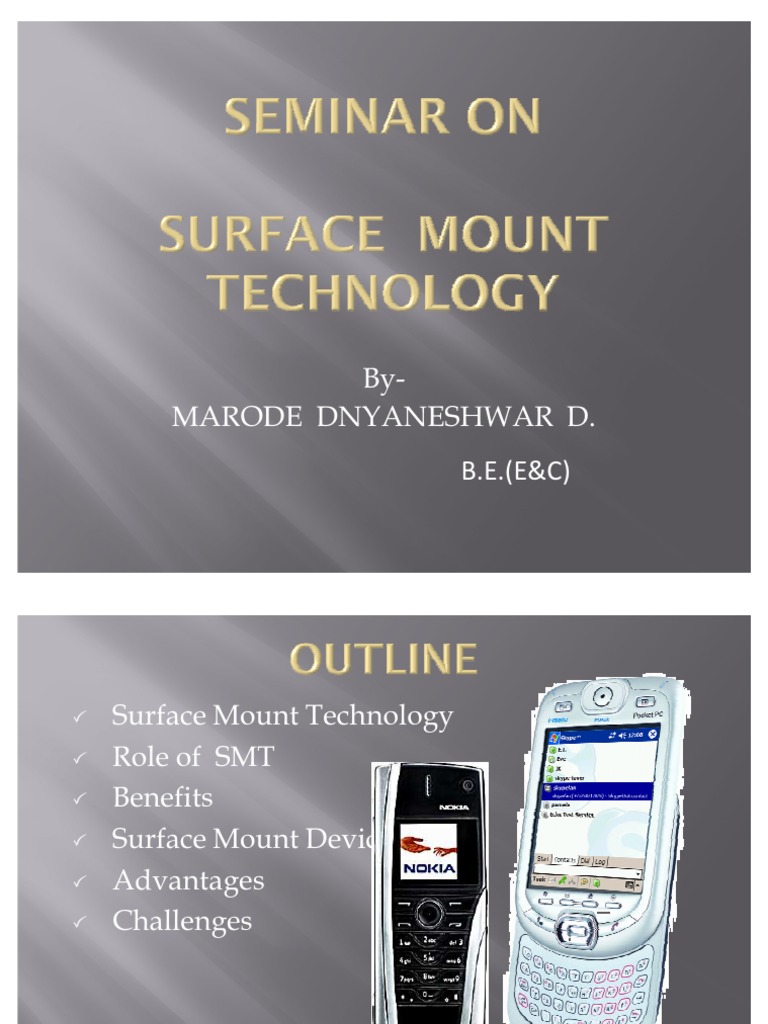 Ppt. On Surface Mount Technology | PDF | Computers