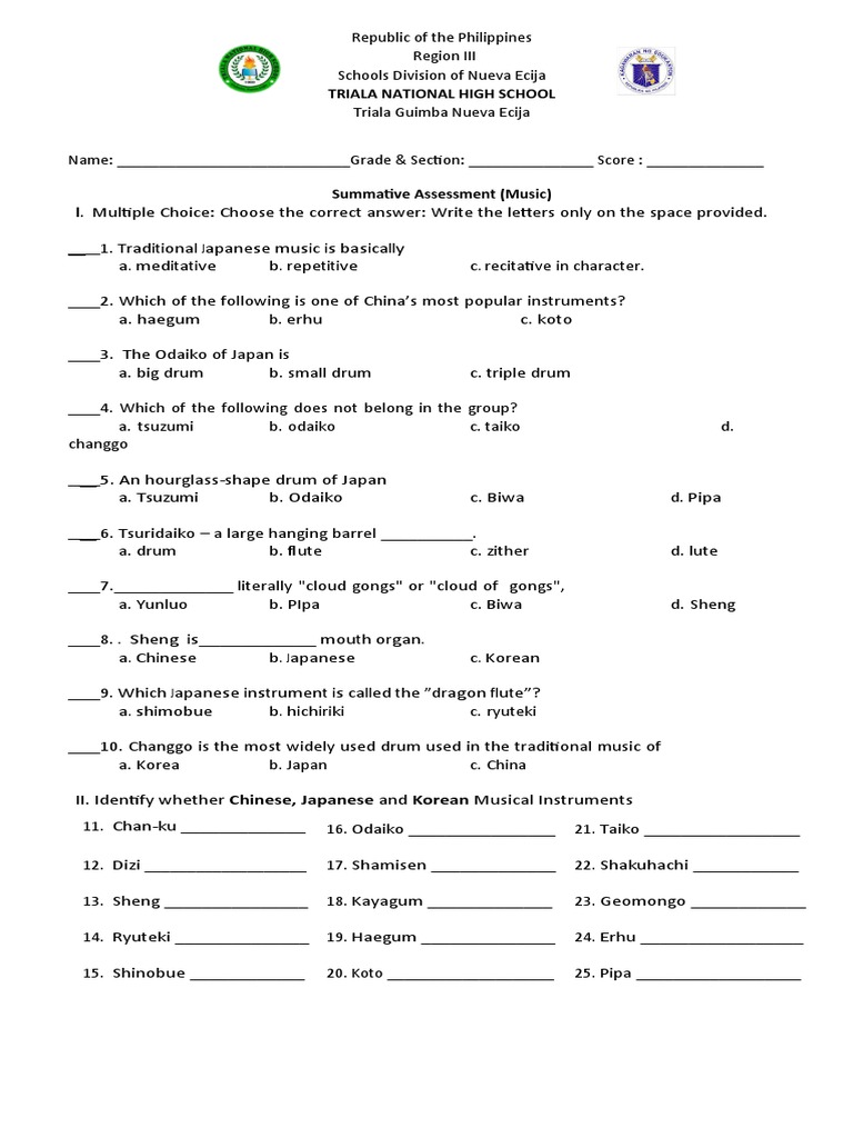 Summative Music | Download Free PDF | Japan | Performing Arts