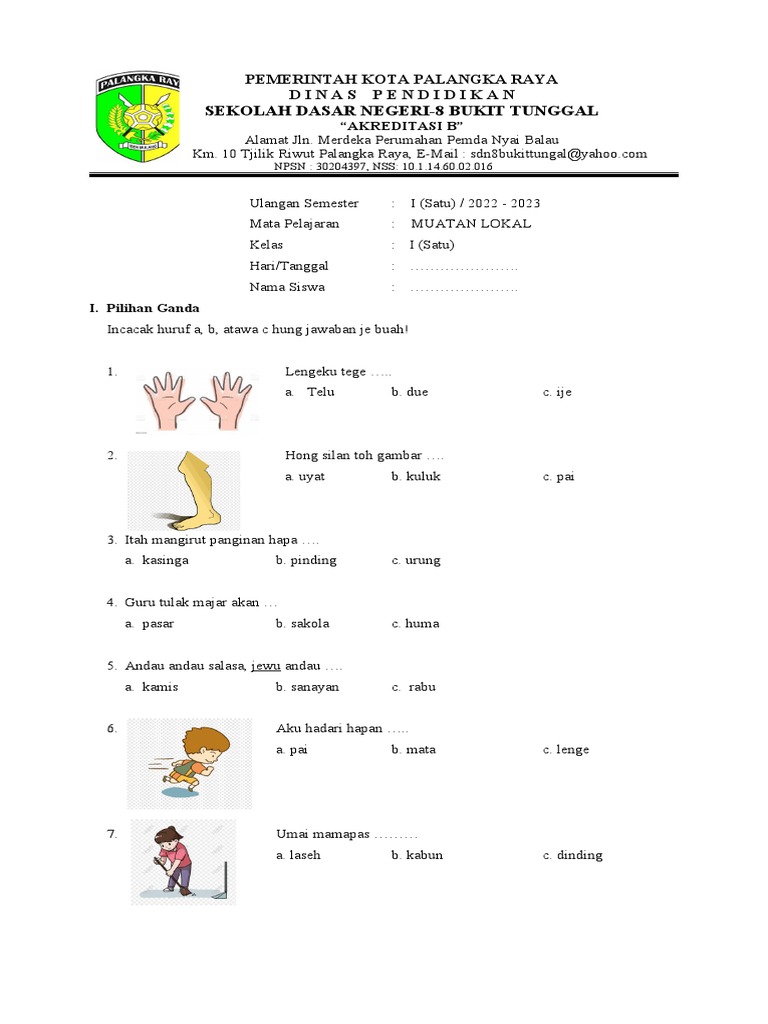 SOAL 1 - Muatan Lokal | PDF
