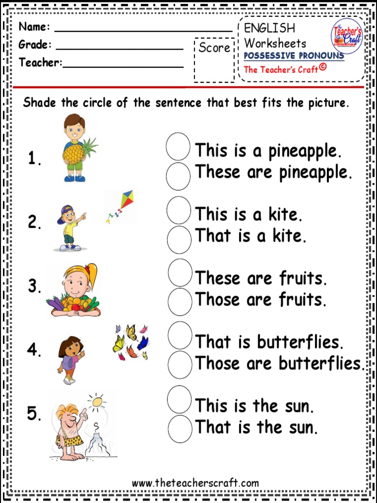 Worksheet Demonstrative Pronoun | PDF | Human Communication ...