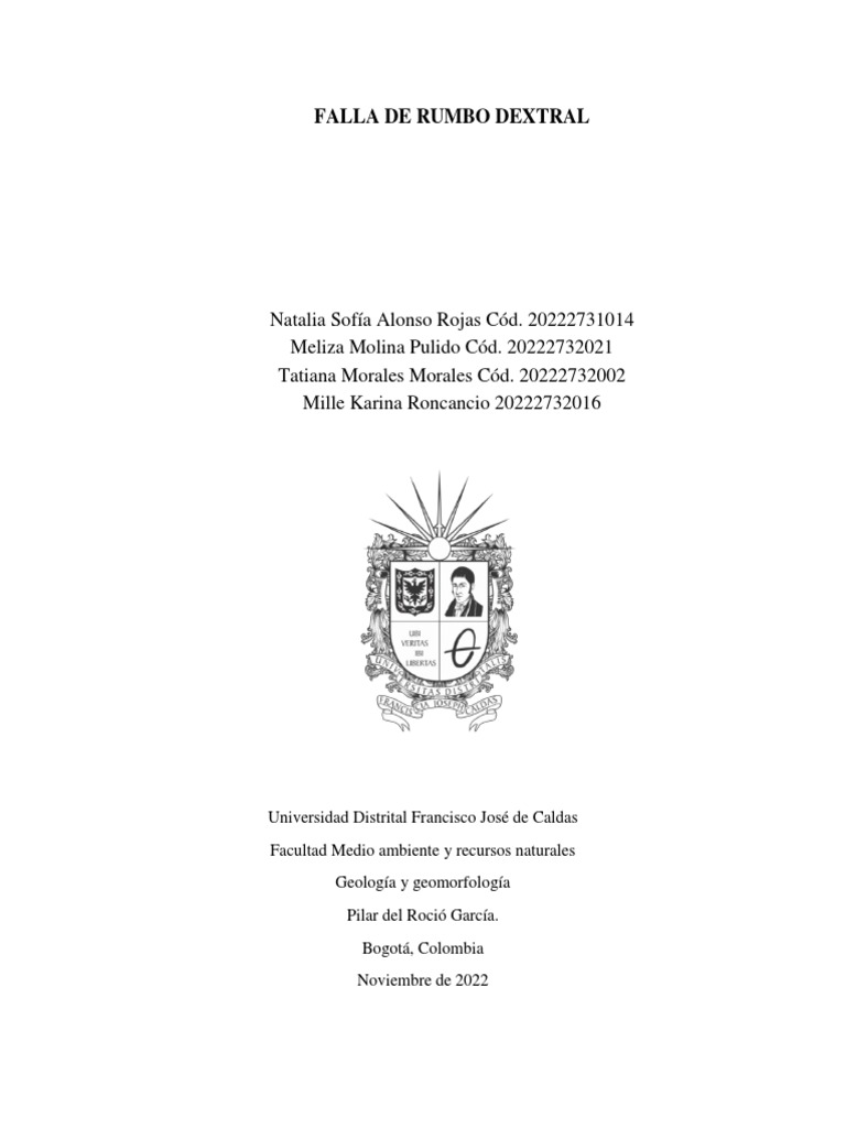Falla de Rumbo Dextral en Geología | PDF | Falla (geología) | Geología