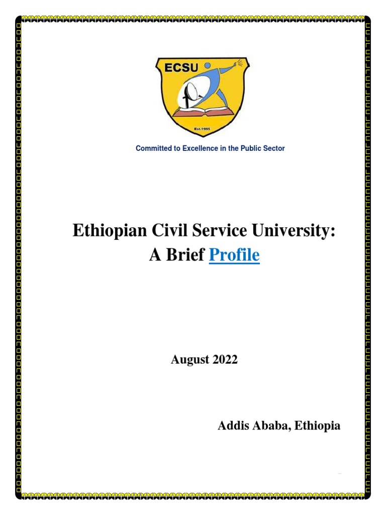 Ethiopian Civil Service University Profile | PDF | Governance | Ethiopia