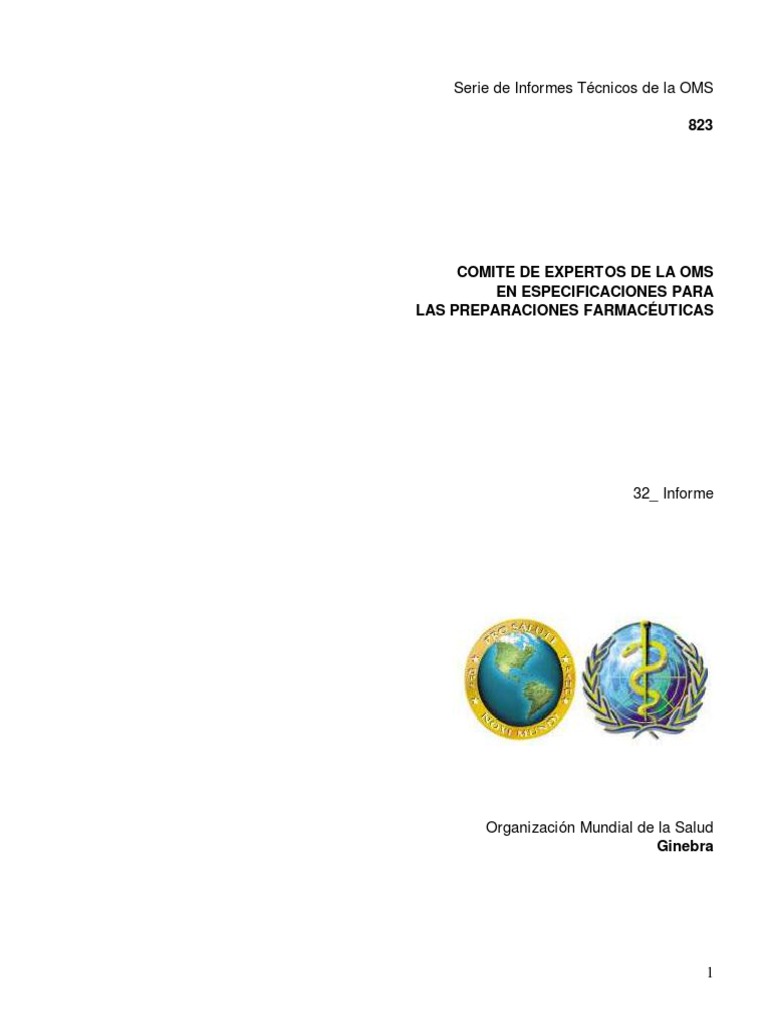 Oms Informe 32 Esp | PDF | Farmacia | Organización Mundial de la Salud