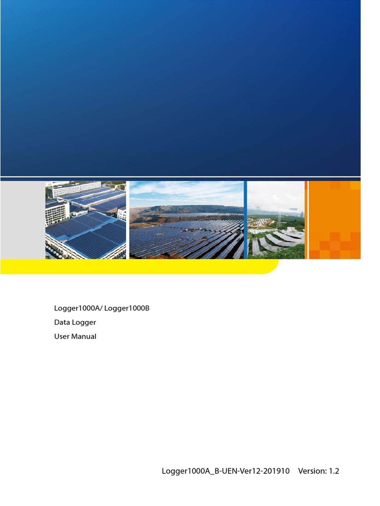 Sungrow Data Logger 1000 - 1000B Usert Manual | PDF | Computer Network ...