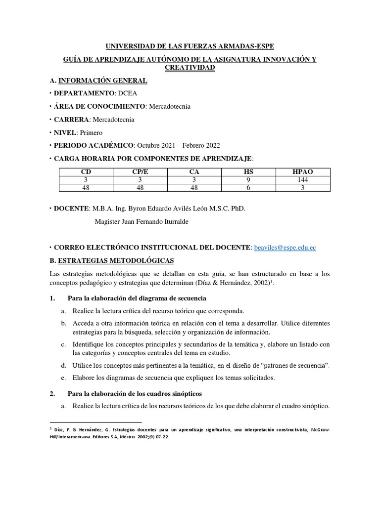Guia - Estudio - Innovacion y Creatividad 202151 | PDF | Creatividad ...